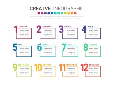 Presentation Business Infographic Template Timeline For 12 Months 1 Year Can Be Used For