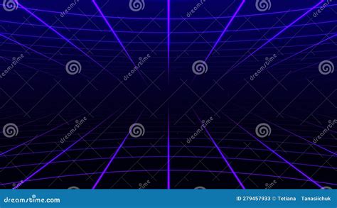Abstract Retro Synthwave Grid Loop Animation Background 3d Render