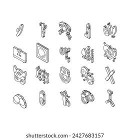 Sex Toy Sexy Accessories Isometric Icons Stock Vector Royalty Free 2427683157 Shutterstock