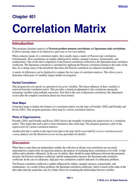 Correlation Matrix Pdf Pdf Correlation And Dependence Eigenvalues And Eigenvectors
