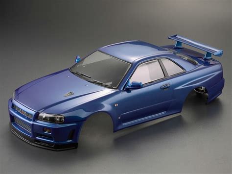 1 10 GTR R34 Skyline BNR34 RC PC drift Body shell complete Body 257 มม ฐานลอ 195 มม สาหรบ