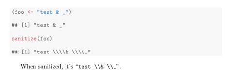 R Inline Code With Underscore In Knitr Stack Overflow