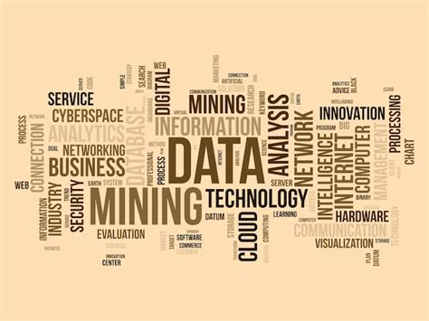 Premium Vector Word Cloud Background Concept For Data Mining Internet Technology Database
