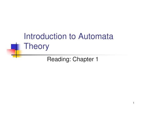 Pdf Intro To Automata Theory Dokumen Tips