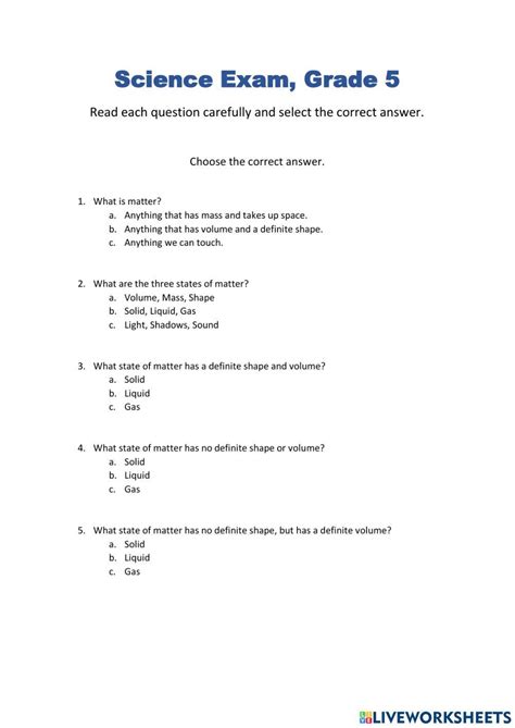 1353483 Science Exam Grade 5 Theodore Corné Nezar