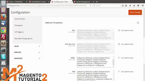 Magento 2 Tutorial Add Customer Email Or Variables Into Address Templates Admin Part 33 Youtube