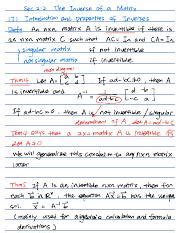Understanding Matrix Inverses Properties And Applications Course Hero