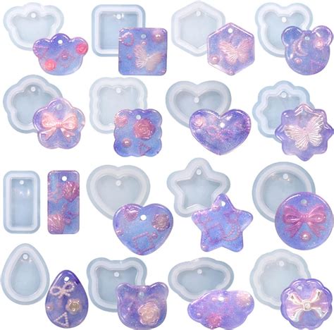 Resinworld 16pcs Variety Geometric Pendant Silicone Molds