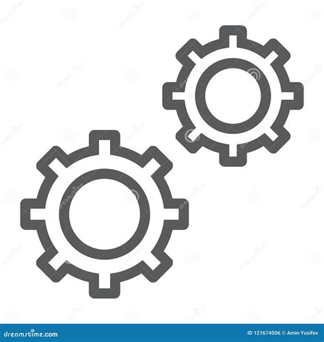 Configuration Line Icon Data And Analytics Stock Vector Illustration