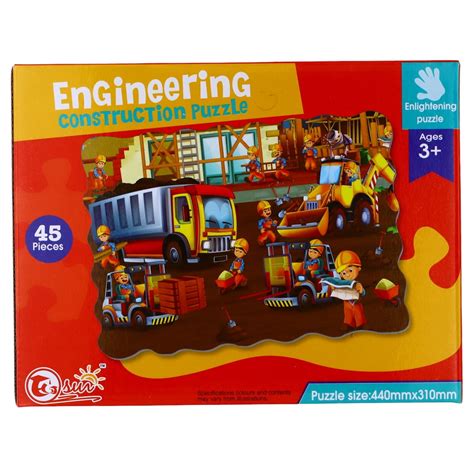 Puzzle Micul Inginer Constructor 44 X 31 Cm 3 Ani 45 Piese