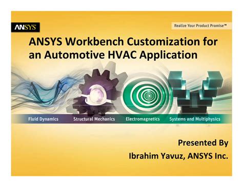 pdf ansys workbench for an automotive hvac application · workbench customization process