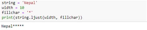 Ijust Method In Python String Module I2tutorials