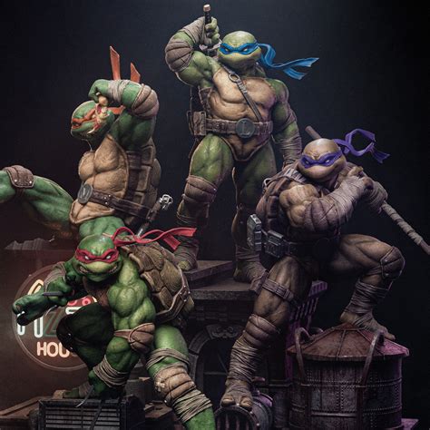 🥷 Tmnt Diorama 3d Print・ Stl File For 3d Printing・cults