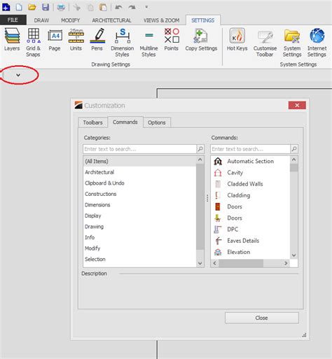 Display Customise Toolbar Cadlogic