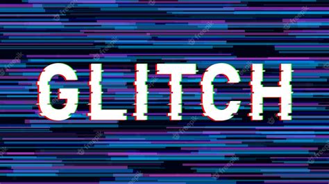 premium vector glitch text effect screen glitch vhs effect data