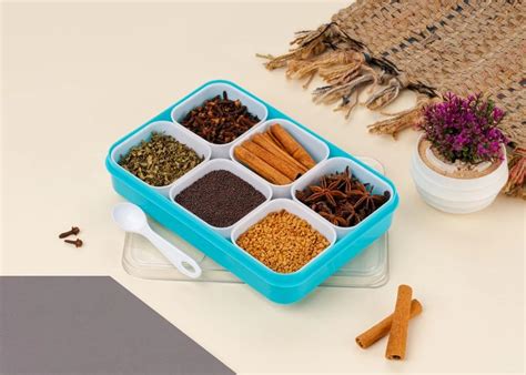 Plastic Masala Dabba With 6 Containers At ₹ 69piece In Rajkot Id