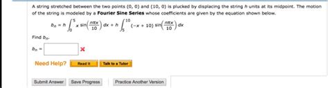 Solved A String Stretched Between The Two Points And Chegg