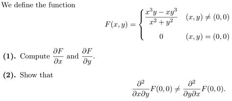 Solved We Define The Function Chegg
