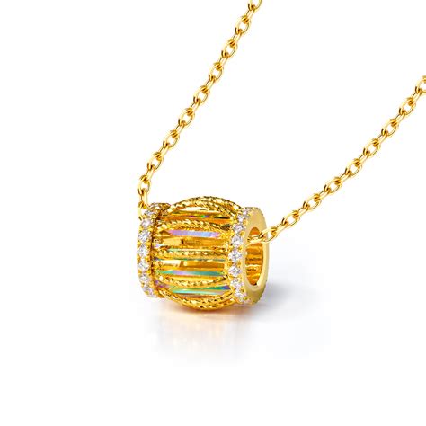 天天爱上新冰‧钻光影金光圈足金钻石项链 六福珠宝lukfook Jewellery官方网站 香港著名珠宝品牌