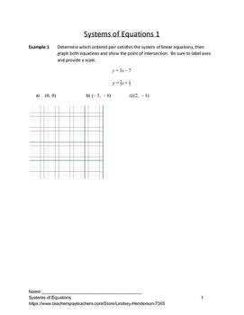 Systems Of Equations Lesson Of Systems Of Equations Equations Lesson