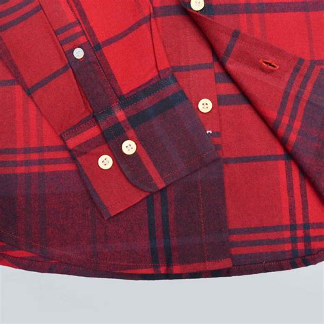 Falalen Red Check Shirt For Men Indusrobe
