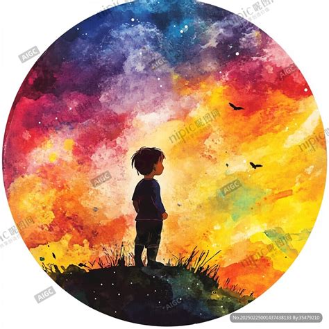 Ai创作图星辰大海男孩背影 梦幻儿童插画超治愈 梦幻儿插插画 孤独背影插画 意境儿童插画 孤独感插画 治愈系儿童插画 童年插画梦幻童年 手绘追光的少年 梦幻儿童插画 治愈系原创插画 意境人物