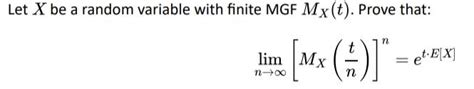 Solved Let X Be A Random Variable With Finite MGF MX T Chegg Com