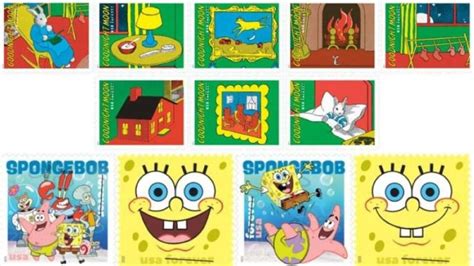 Spongebob And Goodnight Moon Stamps Released By Usps