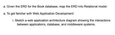 Solved Question 1 A Given The Erd For The Book Database
