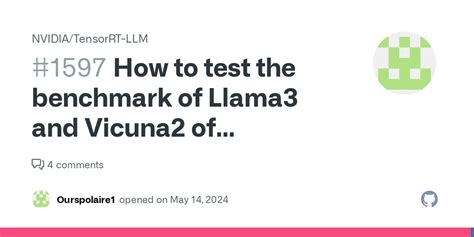 How To Test The Benchmark Of Llama3 And Vicuna2 Of TensorRT LLM By