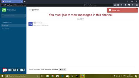 Anonymouse Room Join Invalid User · Issue 7396 · Rocketchatrocket