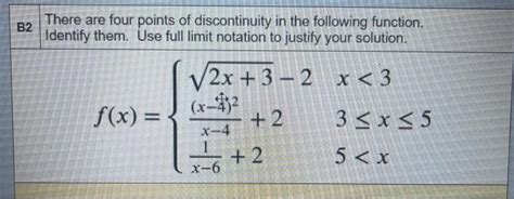Solved There Are Four Points Of Discontinuity In The Chegg