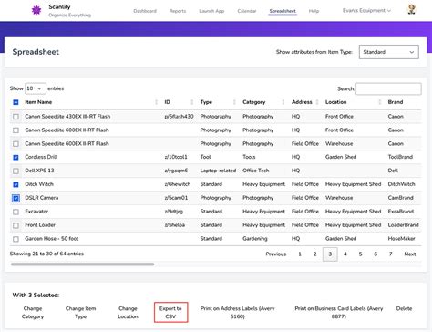 Spreadsheet Scanlily