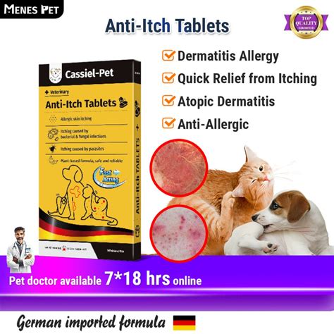 Menes Pet Anti Itch Medication Alleviate Itching Anti Inflammatory