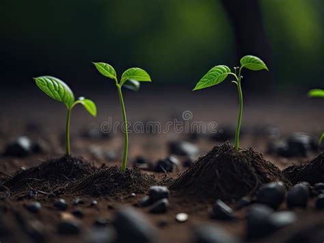 Planting Trees In New Forest Ai Generative Stock Illustration