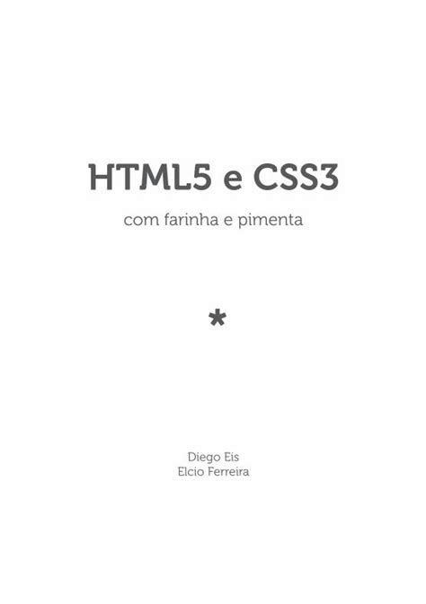 Pdf Html5 E Css3 Em Colunas E Fazer Diagramações Matadoras E Sofisticados