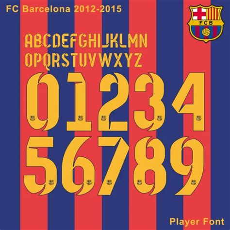 Fc Barcelona Kit Font Player Font