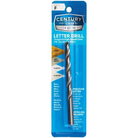 Century Drill And Tool Letter F Tungsten High Speed Steel Quick Cut Point