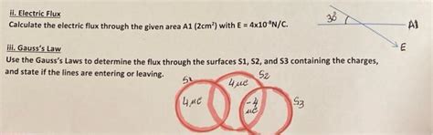 Solved Ii Electric Flux Calculate The Electric Flux Through Chegg Com