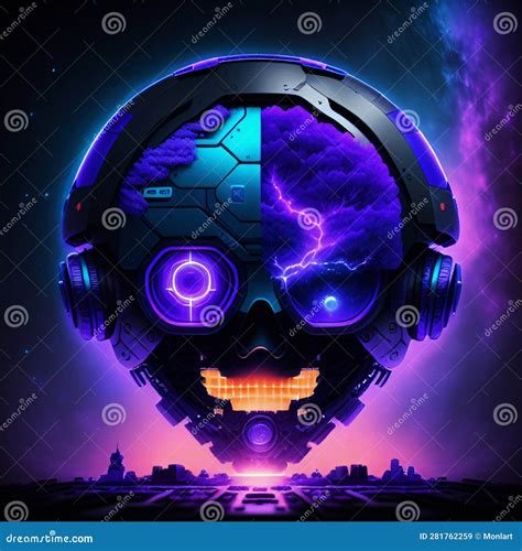 Robot Hacker Hiding In Hood Hacking Computers Stock Image