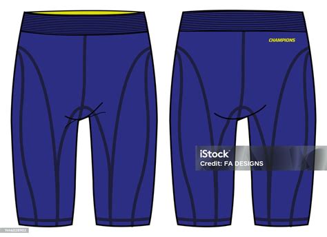 압축 스타킹 반바지 디자인 평면 스케치 벡터 일러스트 레이 션 자전거 반바지 스타킹 개념 사이클링 자전거 운동 및 러닝 액티브