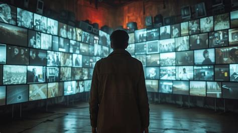 Premium Photo Human Tracking Displayed On Surveillance Screens