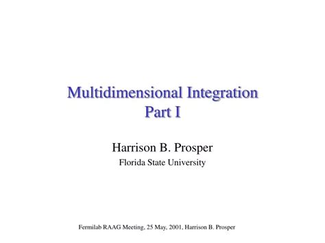 Ppt Multidimensional Integration Part I Powerpoint Presentation Free