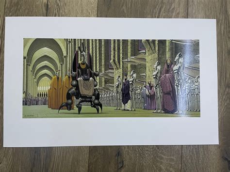 Phantom Menace Vintage Print Star Wars Rare 1999 Doug Chiang Lithographs Amazing Concept Art