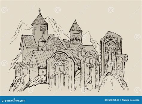 Medieval Church Sevan Lake Stock Illustrations 8 Medieval Church Sevan Lake Stock