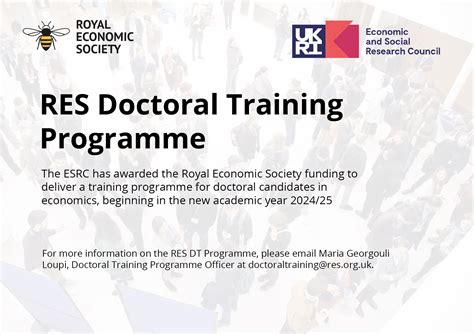 Res Doctoral Training Programme Royal Economic Society