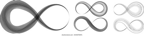 Infinity Symbol Many Vector Curved Lines Stock Vector Royalty Free