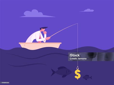 미끼처럼 달러 기호와 비즈니스 남자 낚시 성공 금융 성장 전략 매니저 또는 사무실 직원 수입 돈 개념 기회 에서 물고기를 잡는 다 바다 만화 플랫 벡터 일러스트 벡터에 대한