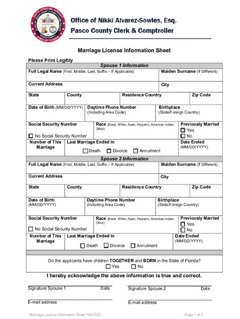 Florida Marriage License Application Pdf Complete With Ease Airslate
