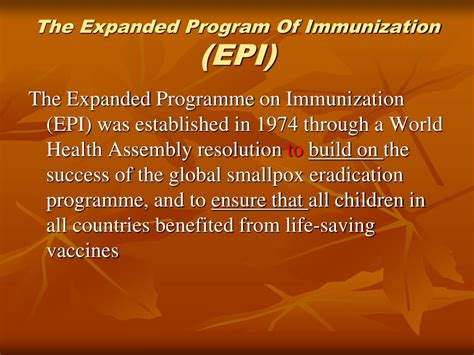 Ppt The Expanded Program On Immunization Epi Powerpoint Presentation Id 6919546